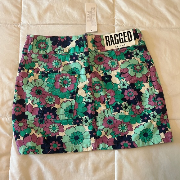 The Ragged Priest | Skirts | The Ragged Priest 7s Floral Denim Mini ...